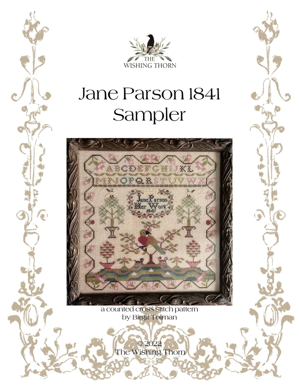 Jane Parson Sampler Pattern 1841 – The Wishing Thorn