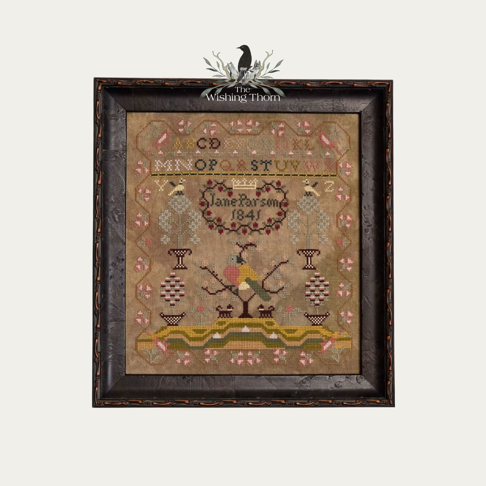 Jane Parson Sampler Pattern 1841 – The Wishing Thorn
