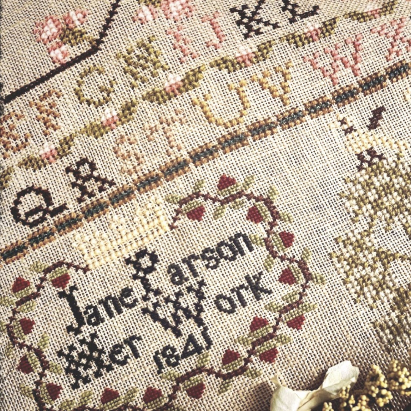 Jane Parson Sampler Pattern 1841 – The Wishing Thorn