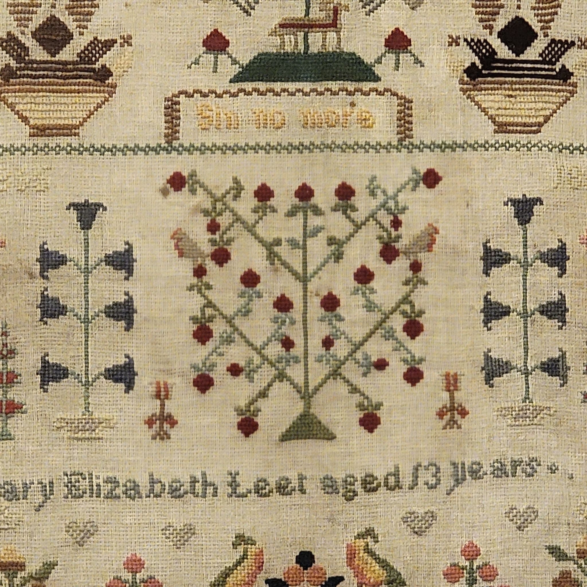 Mary Elizabeth Leet Sampler Pattern 1865 Printed Version – The Wishing ...