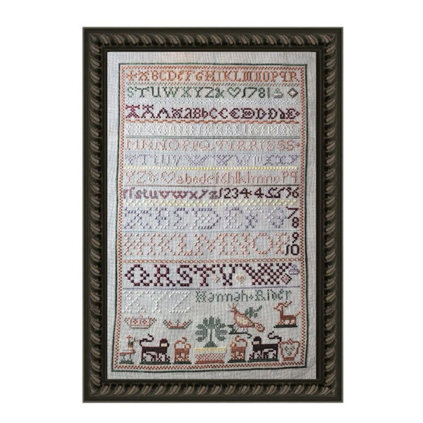Hannah Rider 1781 Sampler Pattern – The Wishing Thorn