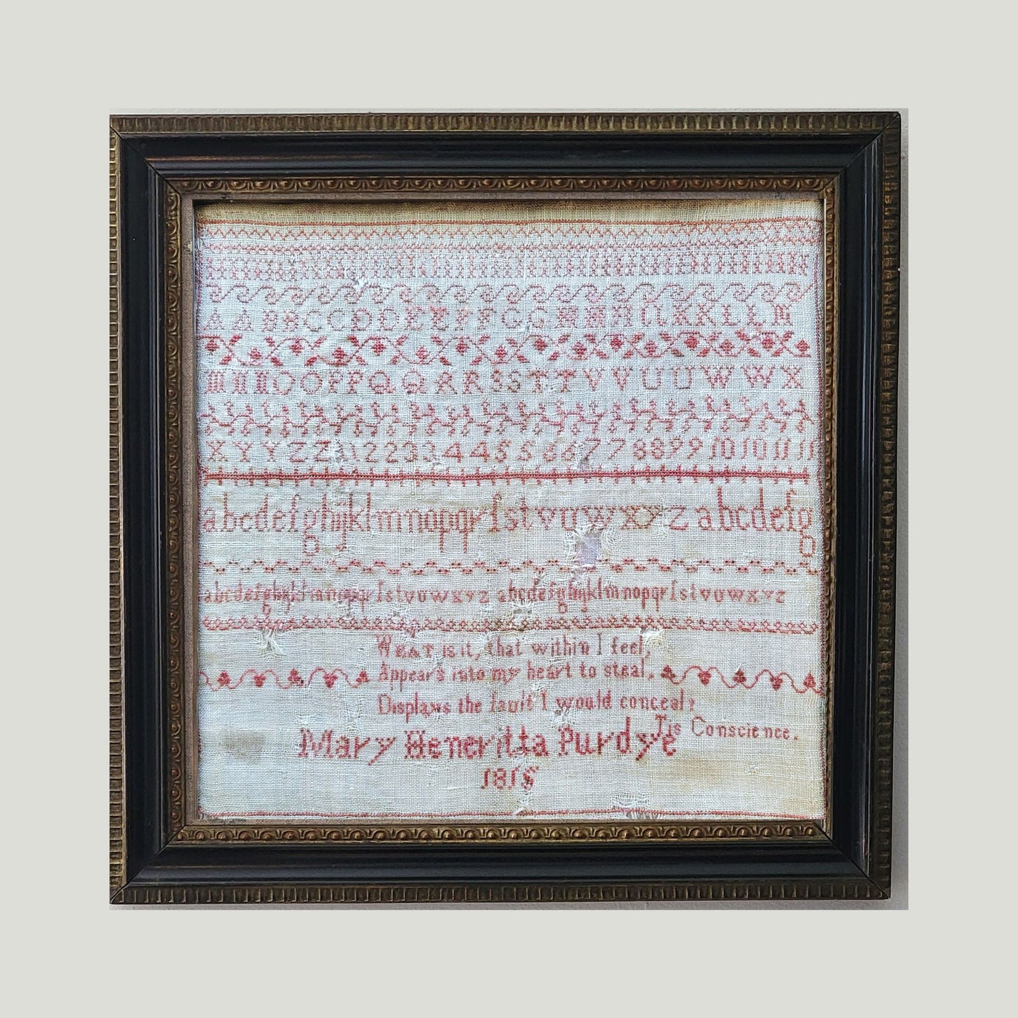 Mary Henrietta Purdye 1815 Sampler Pattern PDF – The Wishing Thorn